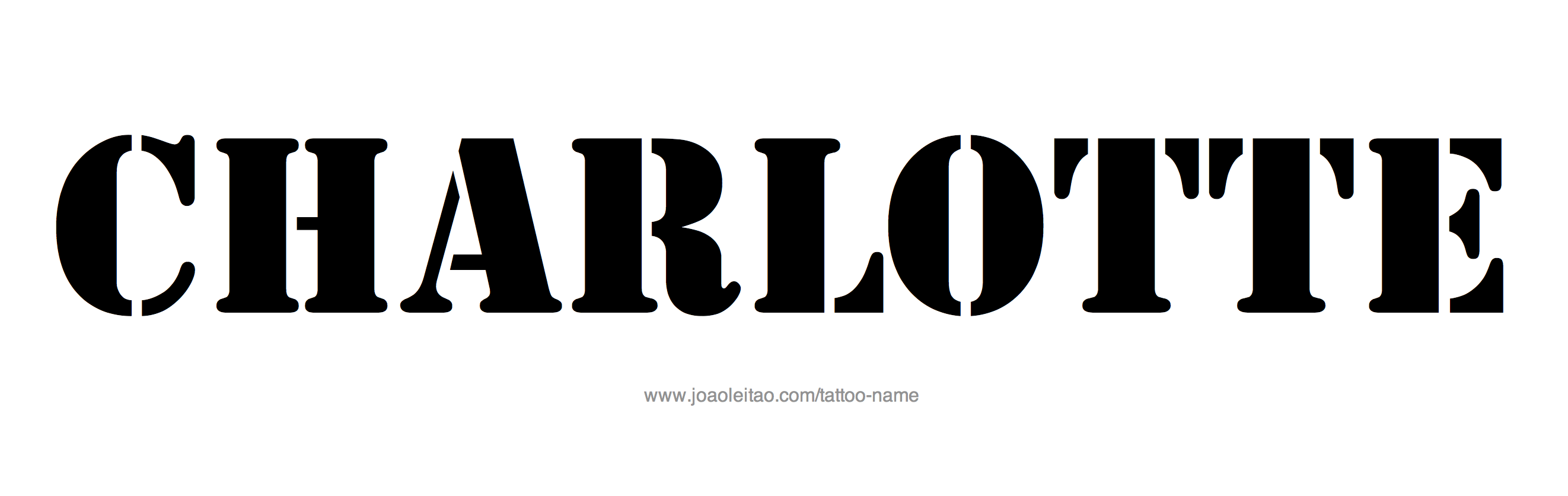 Charlotte Name Tattoo Designs