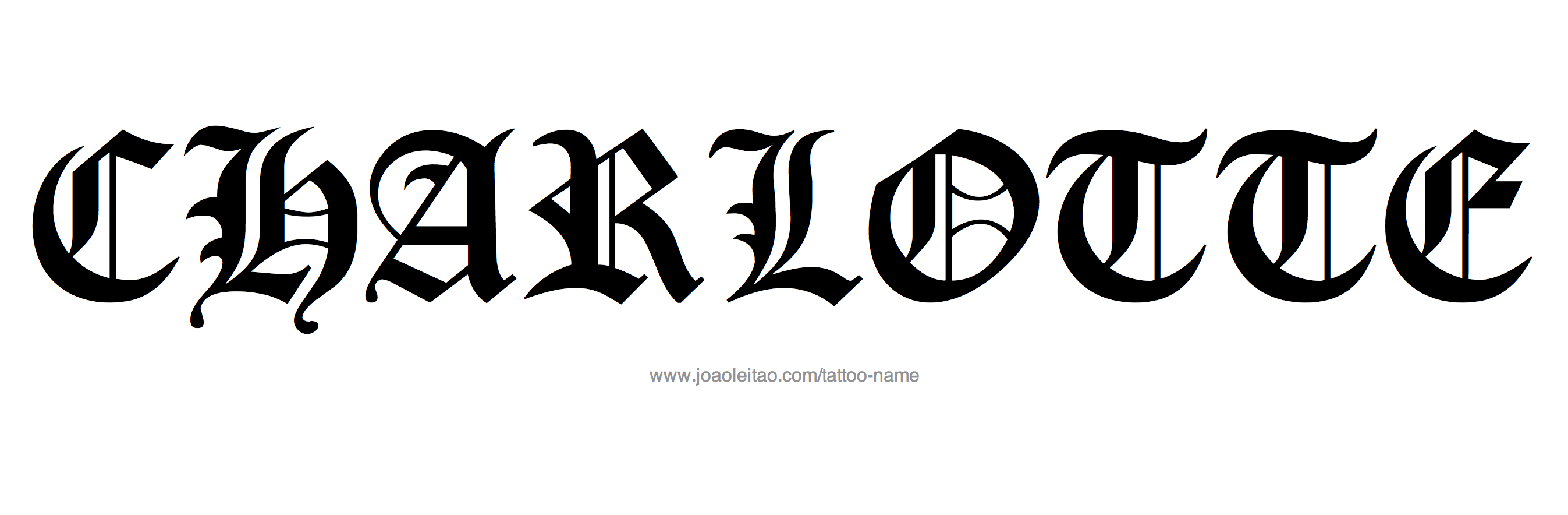 Charlotte Name Tattoo Designs