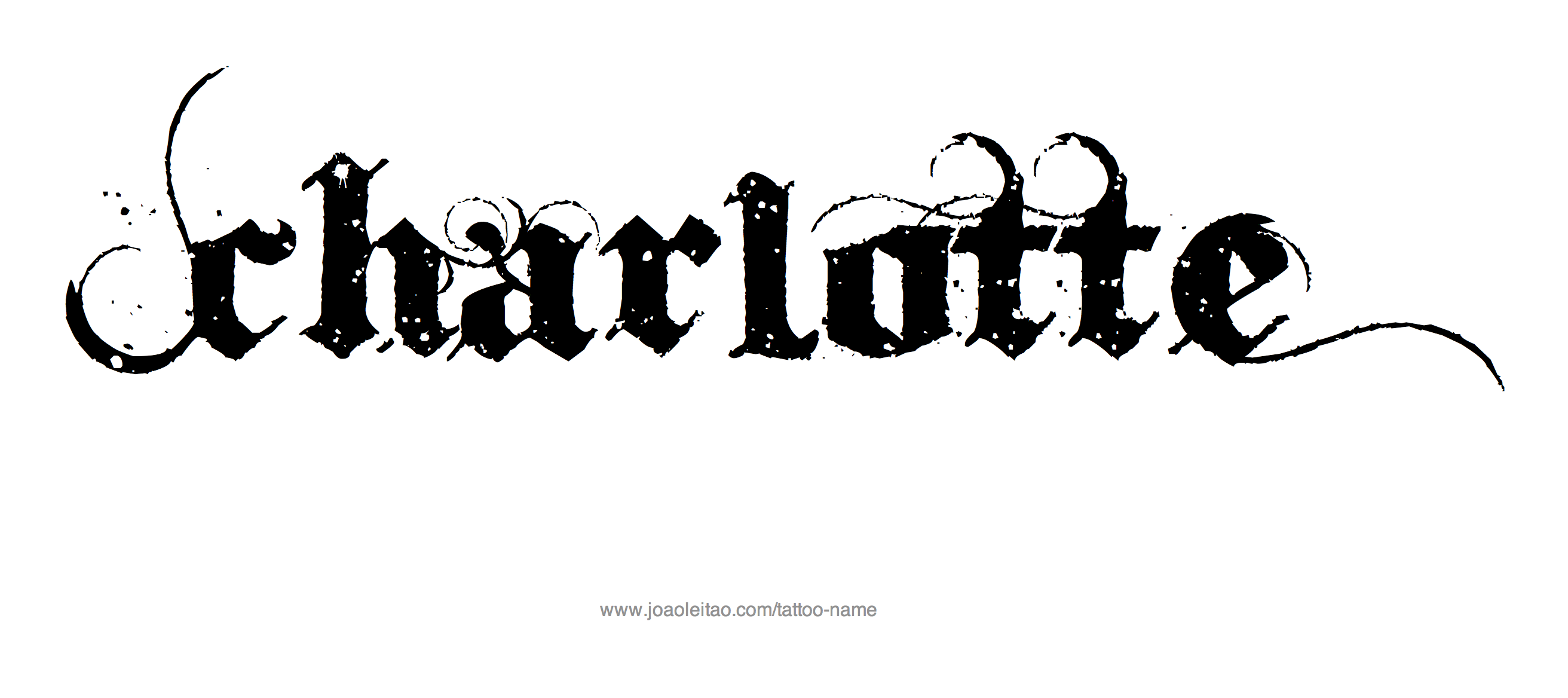 Charlotte Name Tattoo Designs