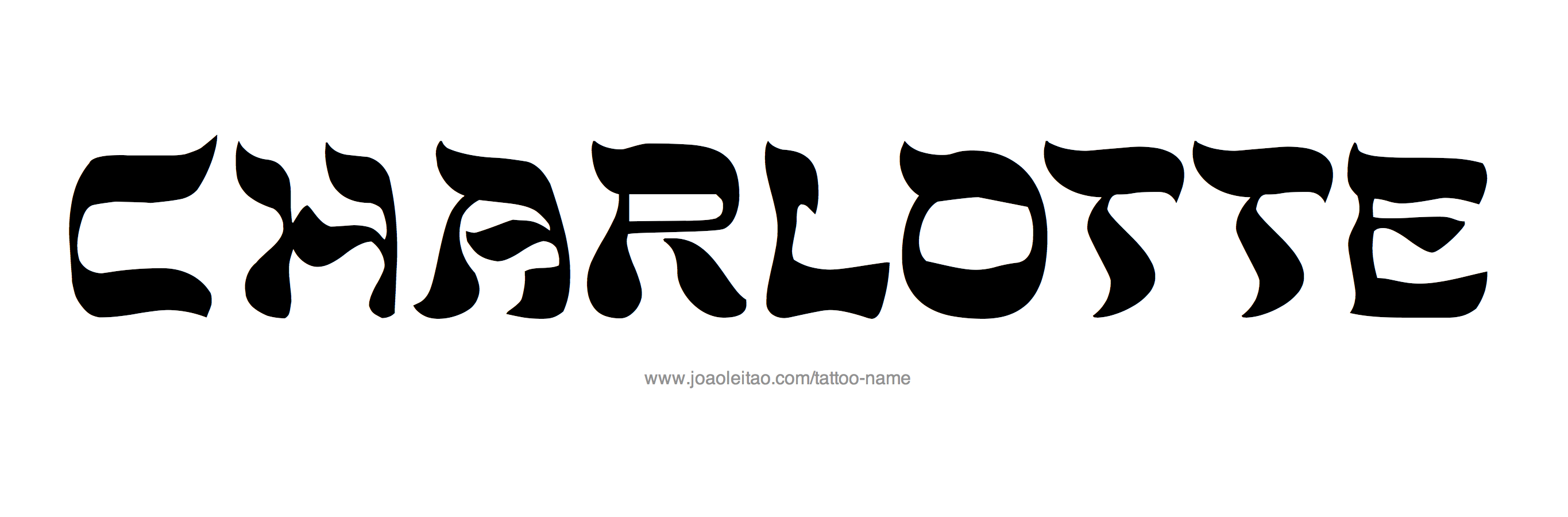 Charlotte Name Tattoo Designs