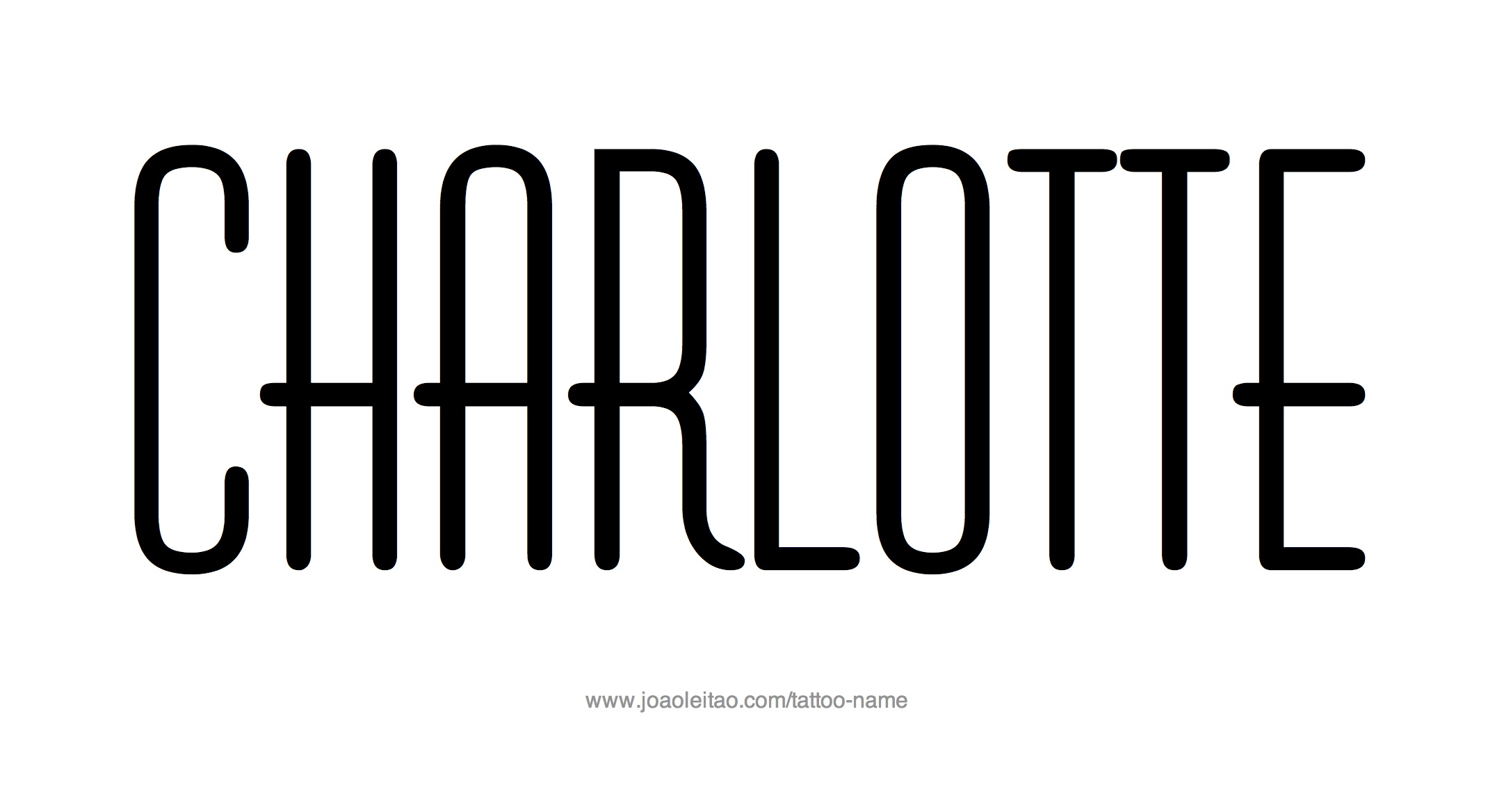 Charlotte Name Tattoo Designs