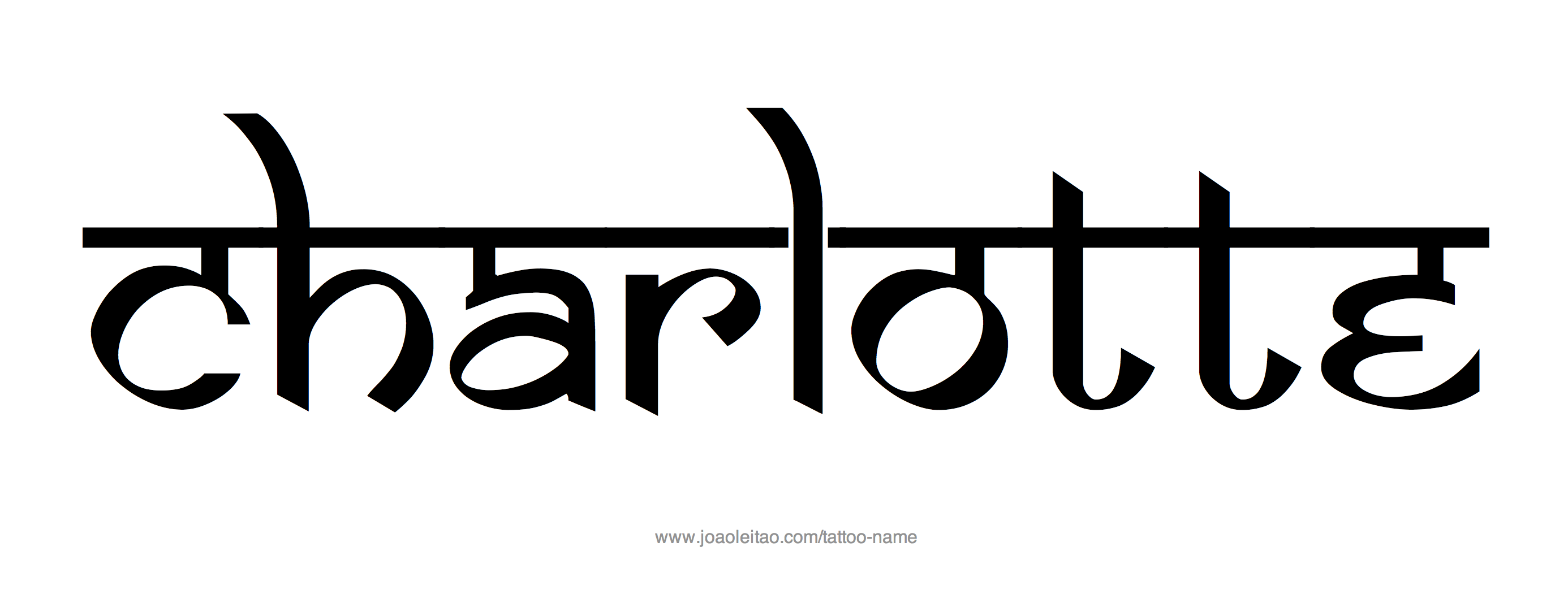 Charlotte Name Tattoo Designs