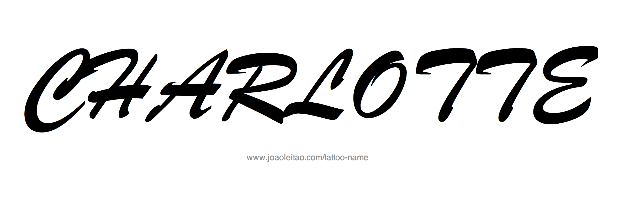 Charlotte Name Tattoo Designs