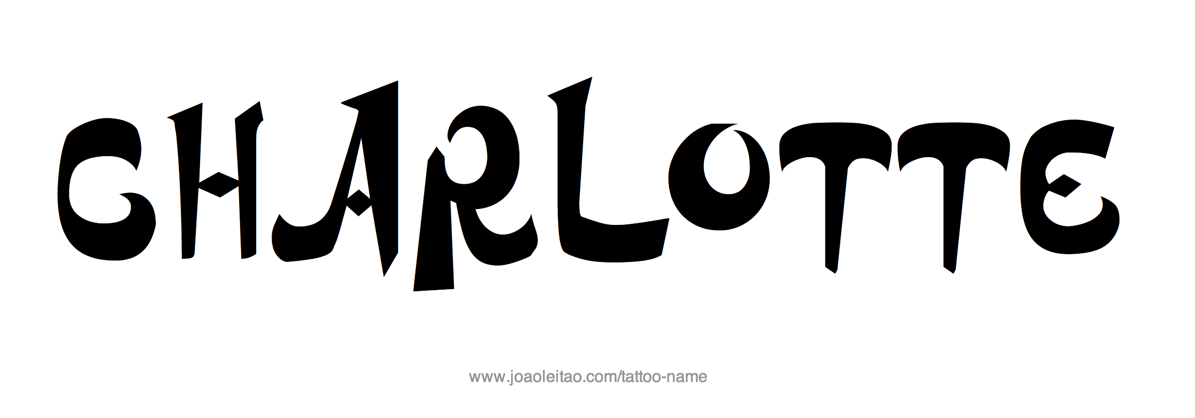 Charlotte Name Tattoo Designs