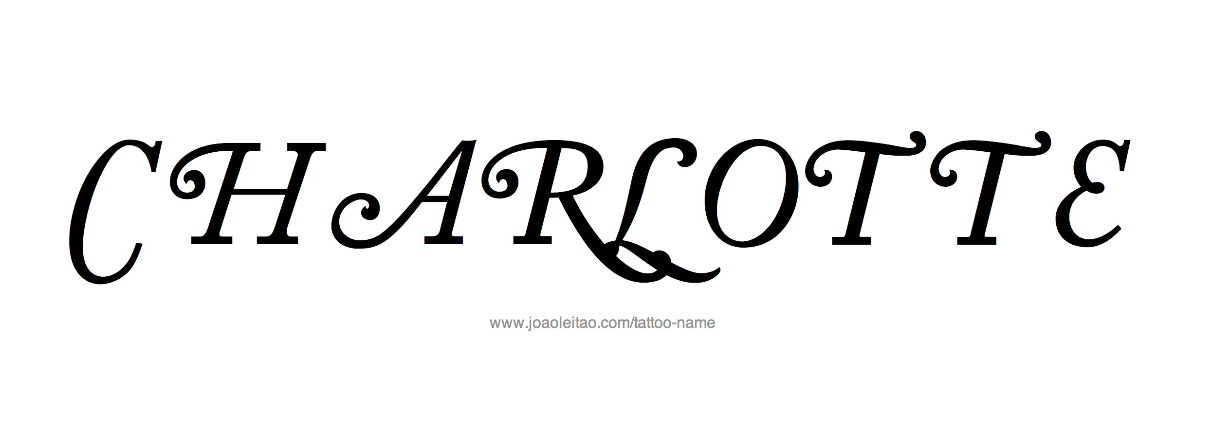 Charlotte Name Tattoo Designs