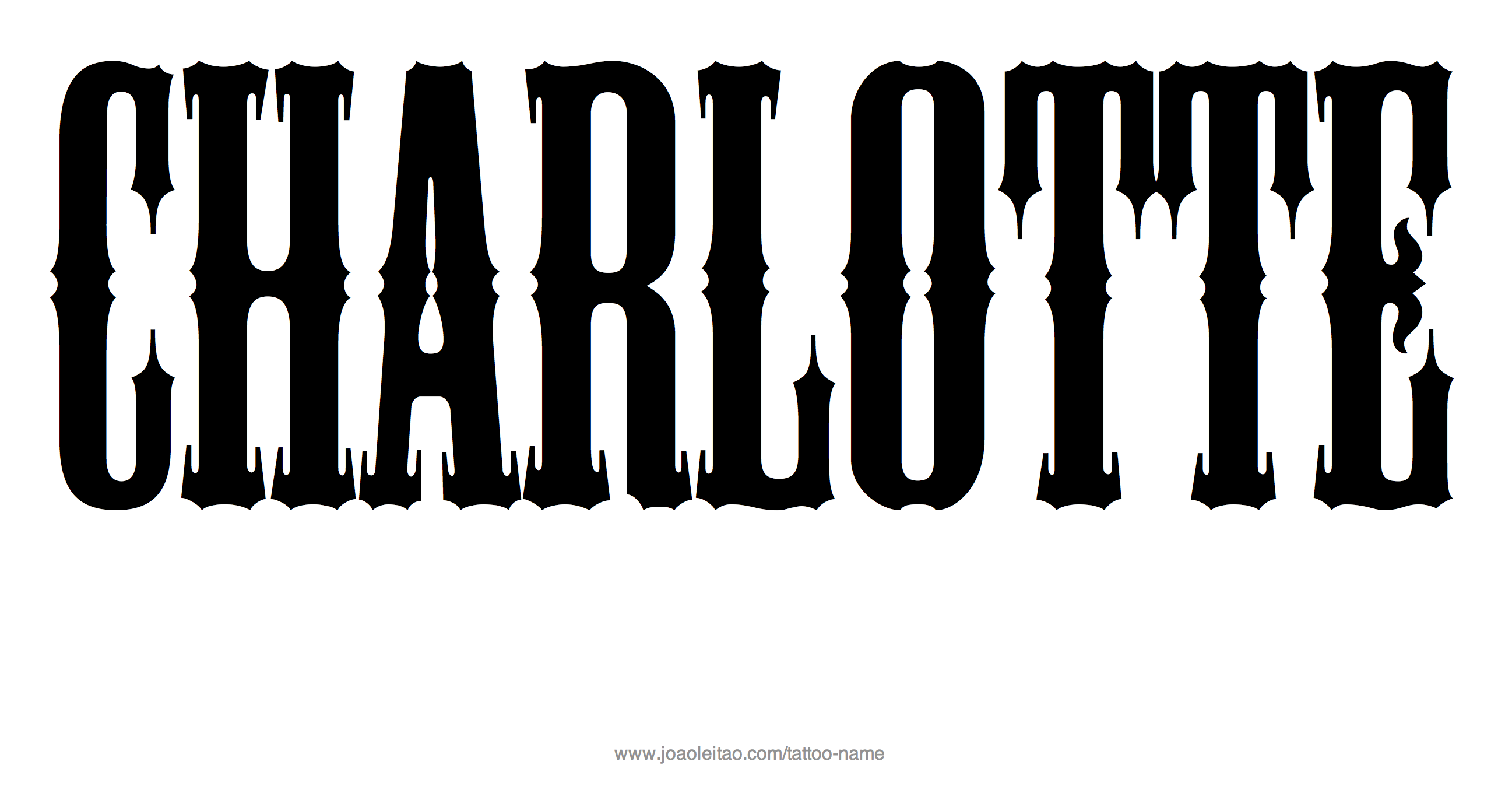 Charlotte Name Tattoo Designs