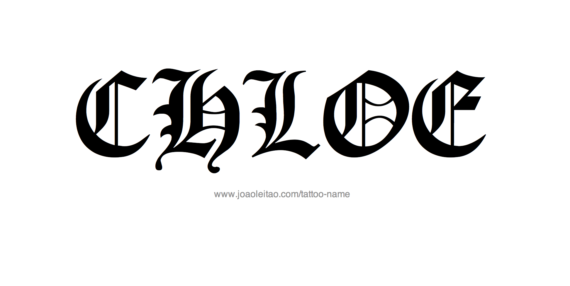 Chloe Name Tattoo Designs