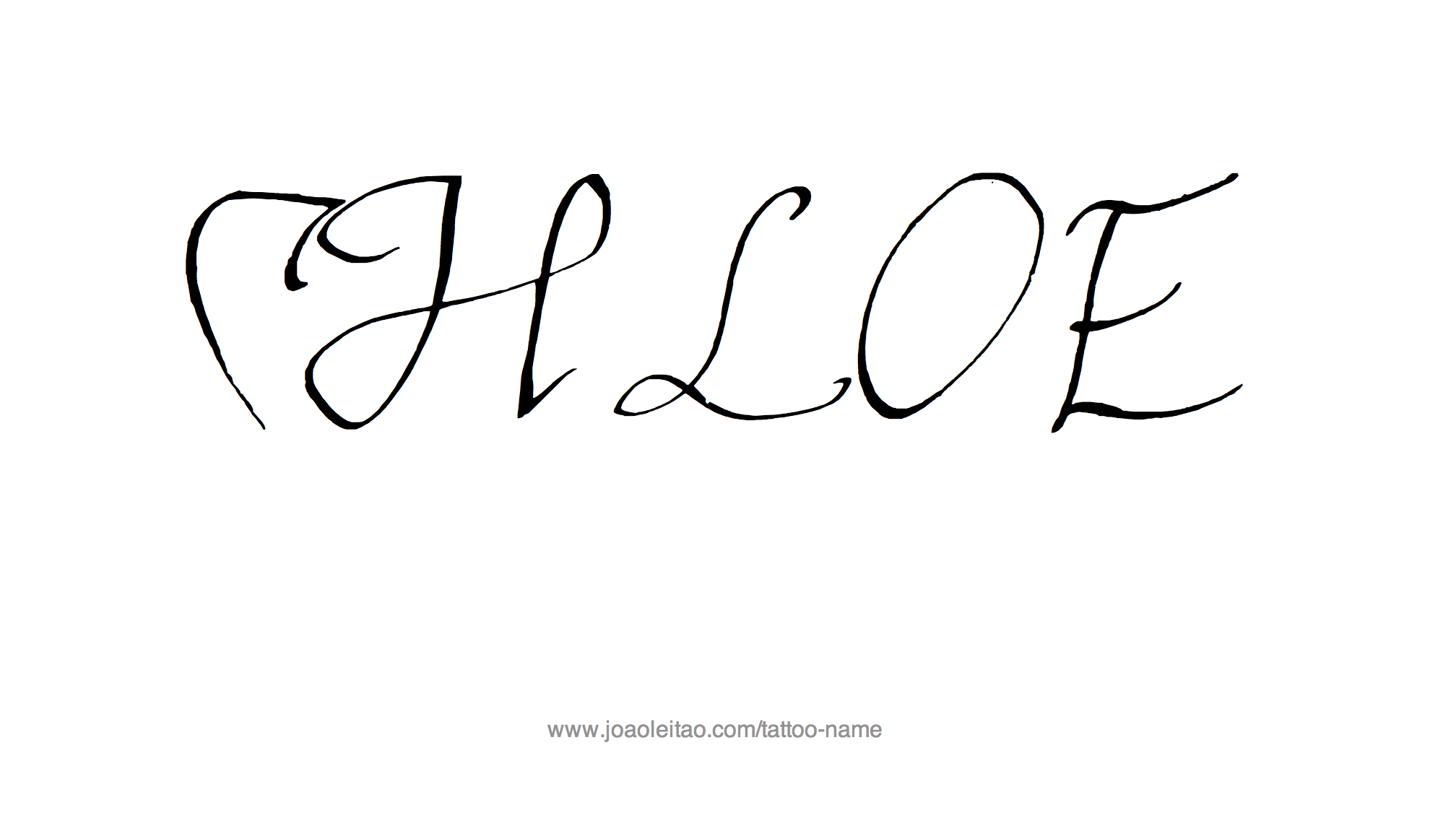 Chloe Name Tattoo Designs