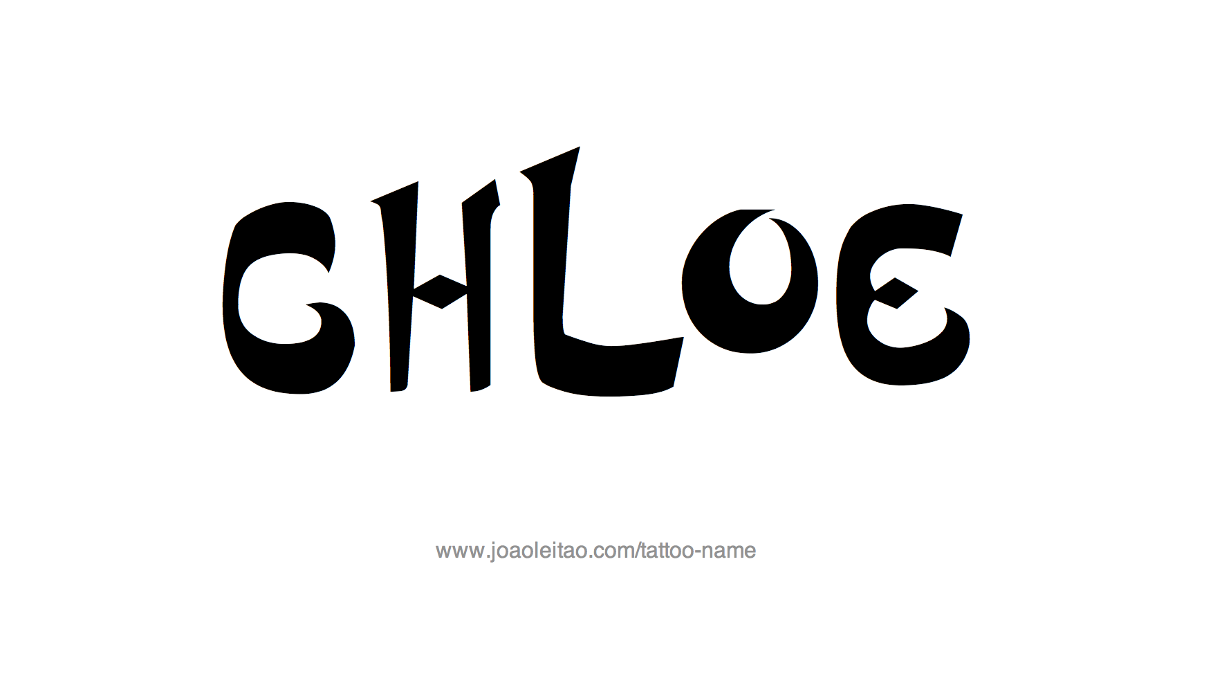 Chloe Name Tattoo Designs