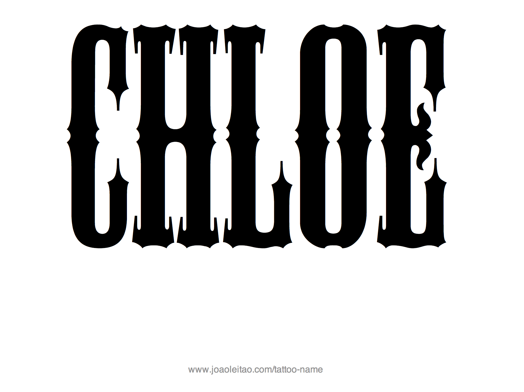 Chloe Name Tattoo Designs