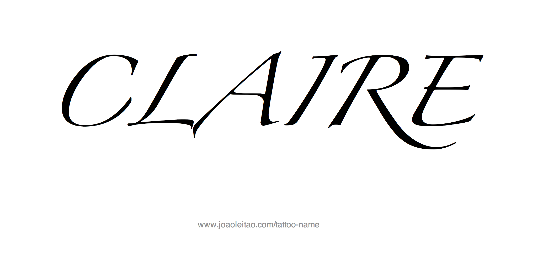Claire Name Tattoo Designs