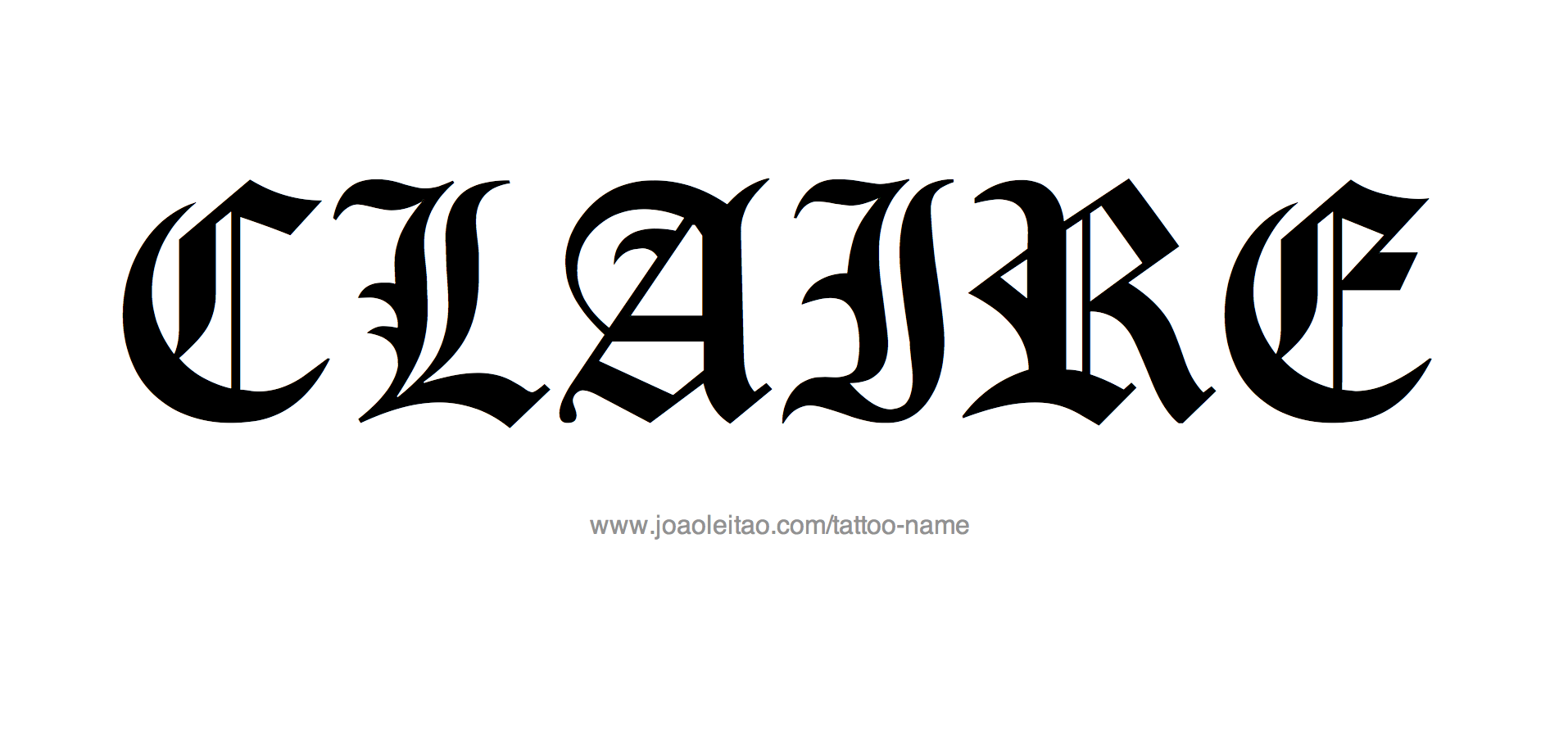 Claire Name Tattoo Designs