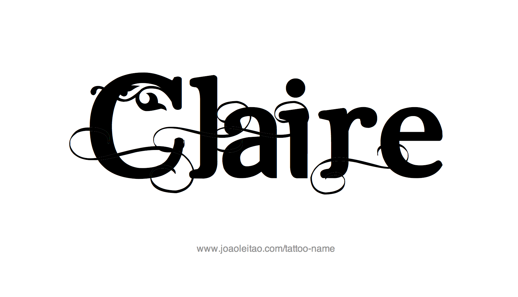 Claire Name Tattoo Designs