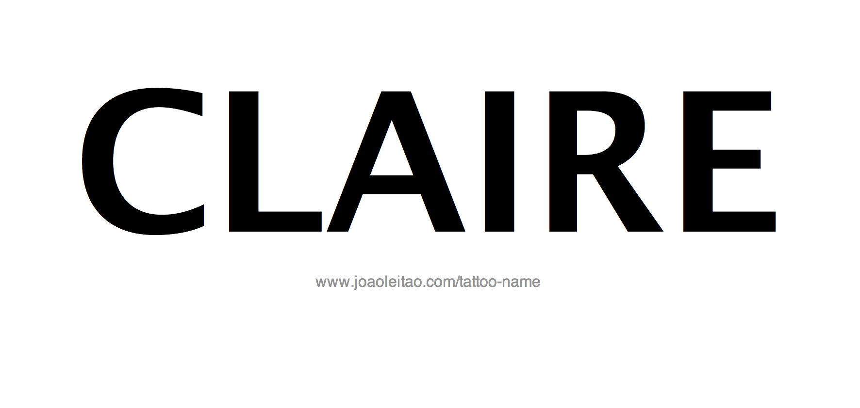 Claire Name Tattoo Designs
