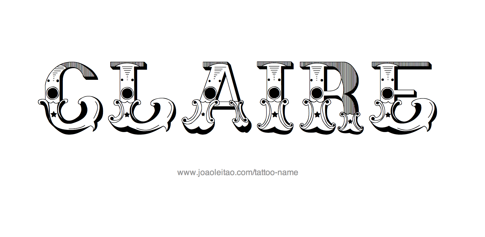 Claire Name Tattoo Designs