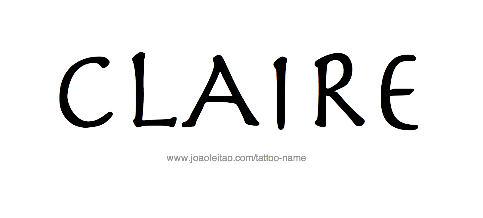 Claire Name Tattoo Designs