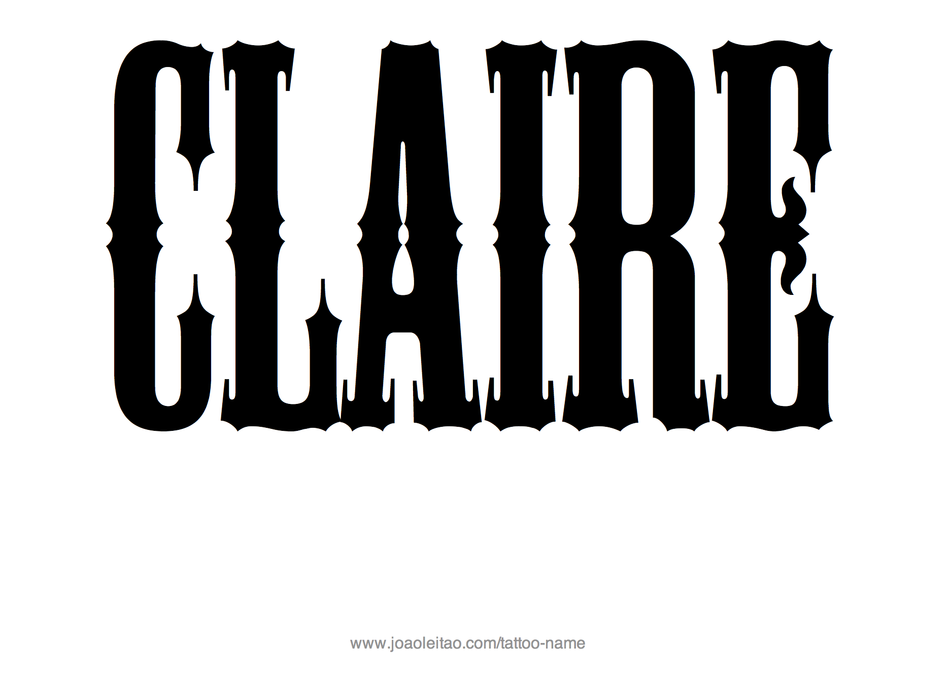 Claire Name Tattoo Designs