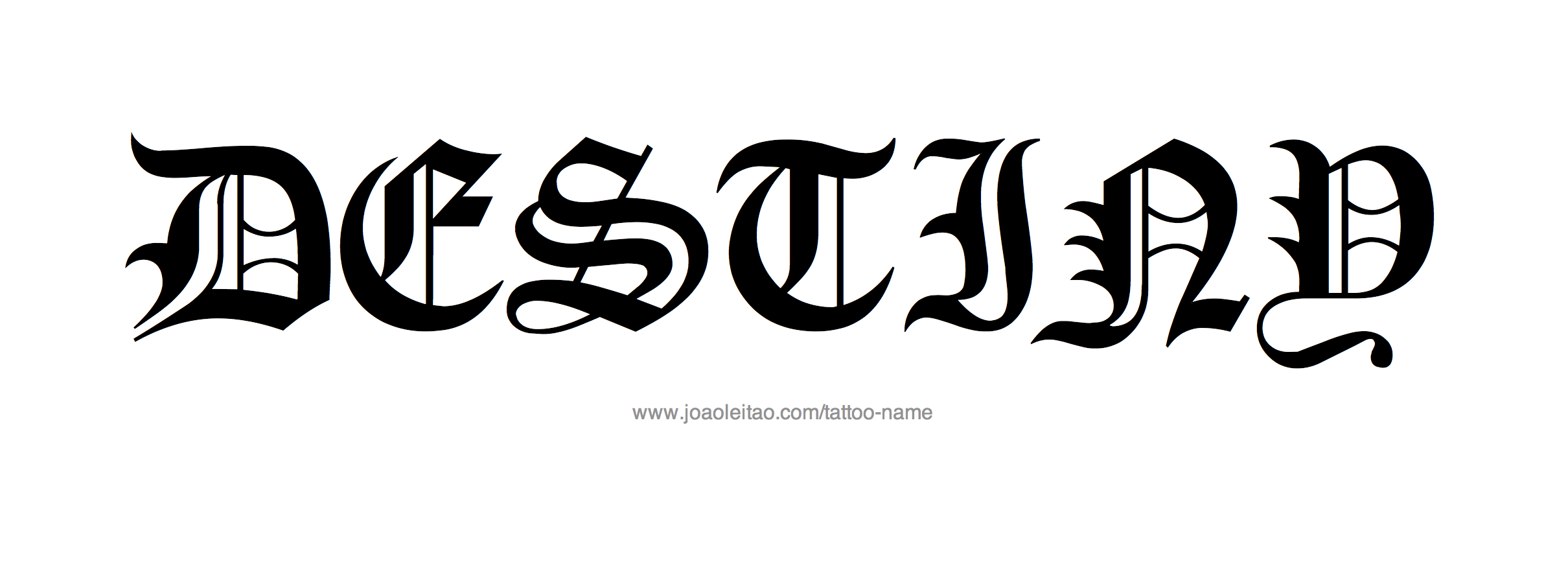 Destiny Name Tattoo Designs