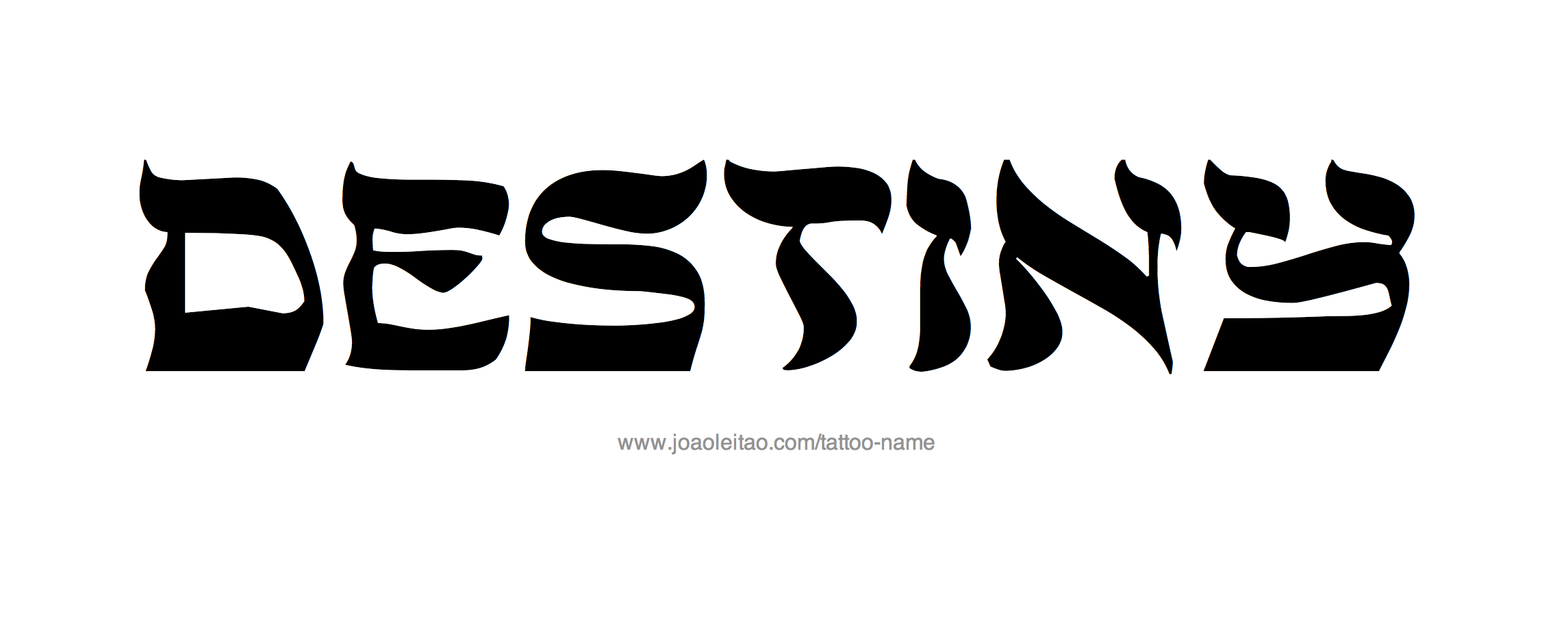 Destiny Name Tattoo Designs