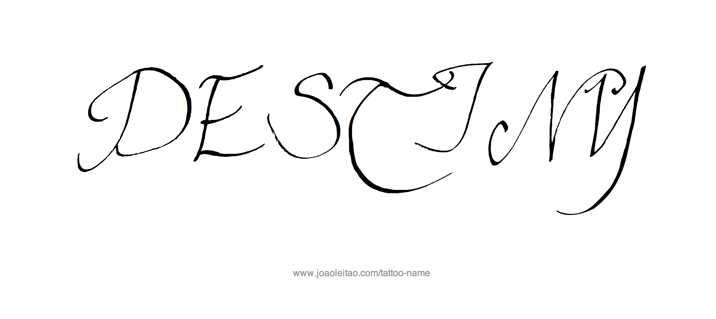 Destiny Name Tattoo Designs