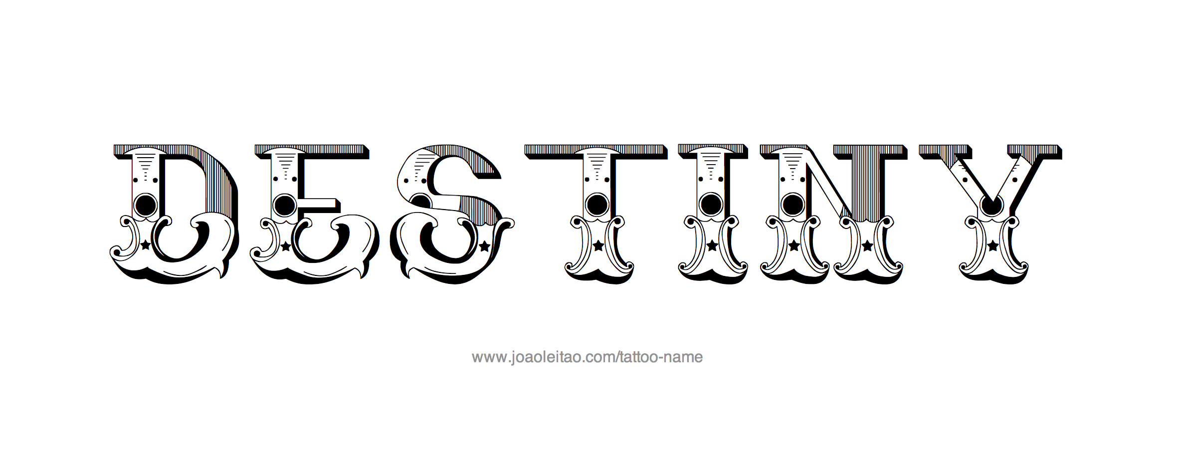 Destiny Name Tattoo Designs