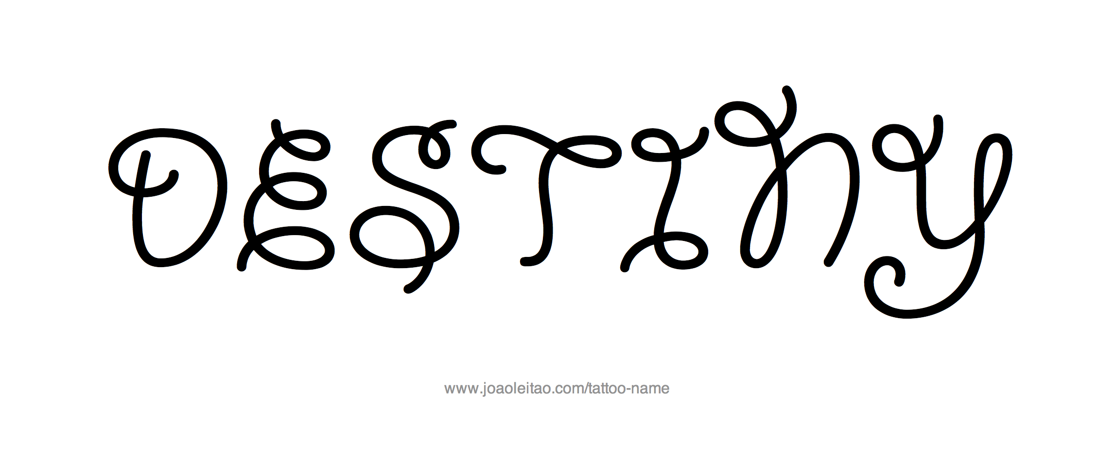 Destiny Name Tattoo Designs