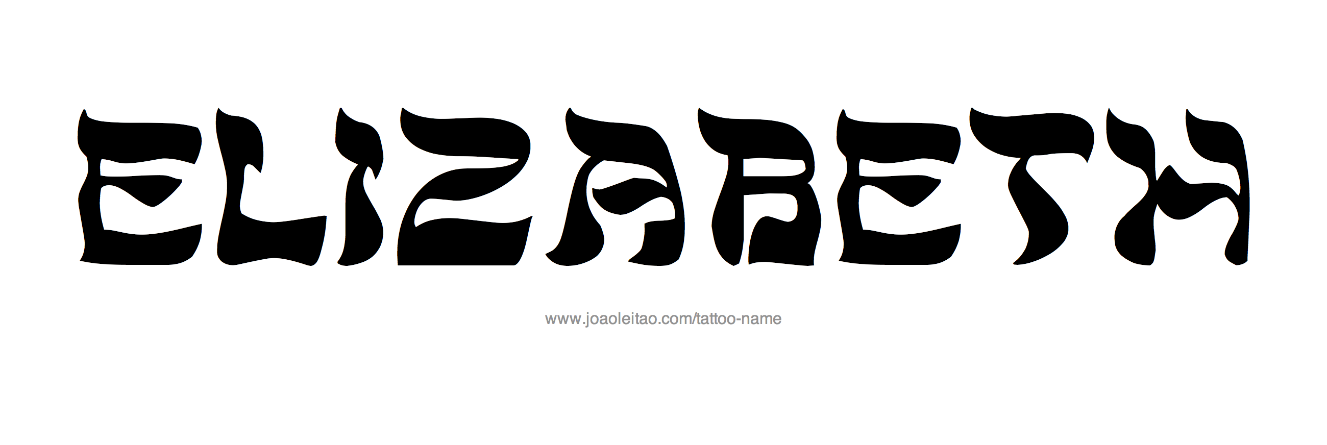 Elizabeth Name Tattoo Designs