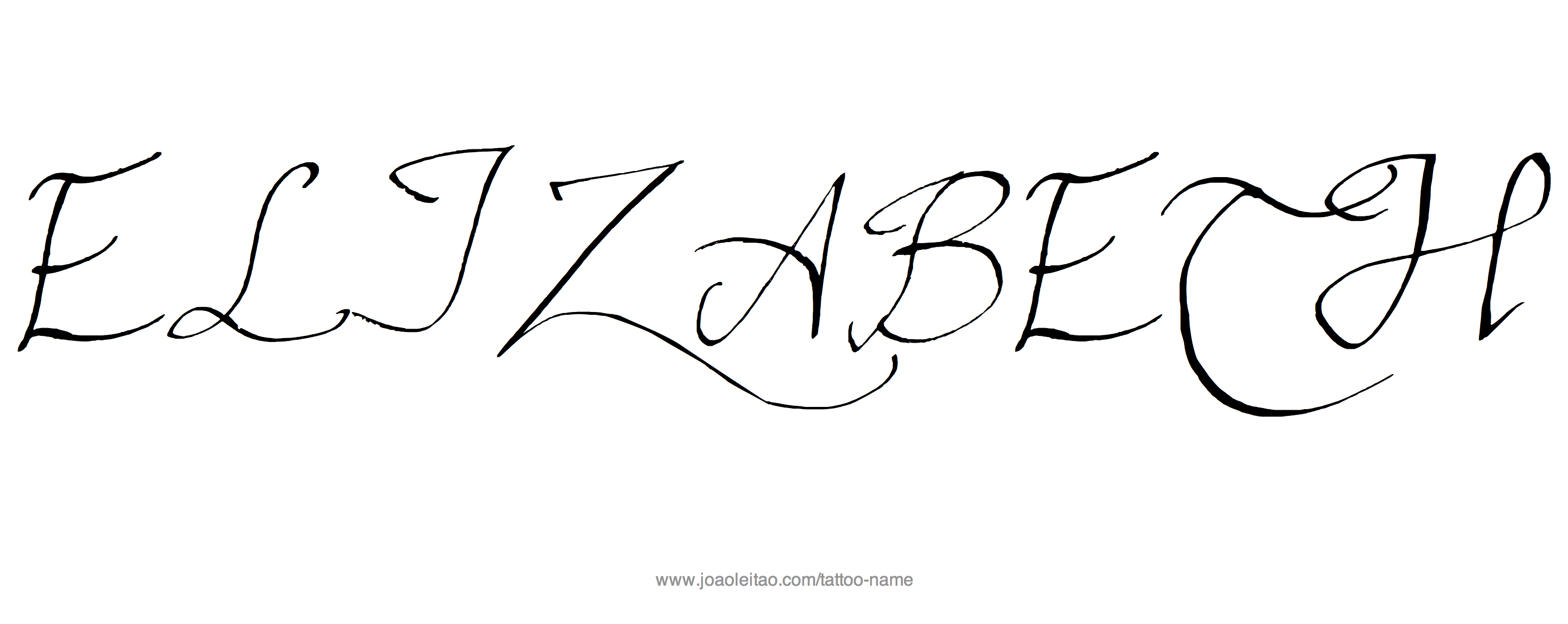 Elizabeth Name Tattoo Designs