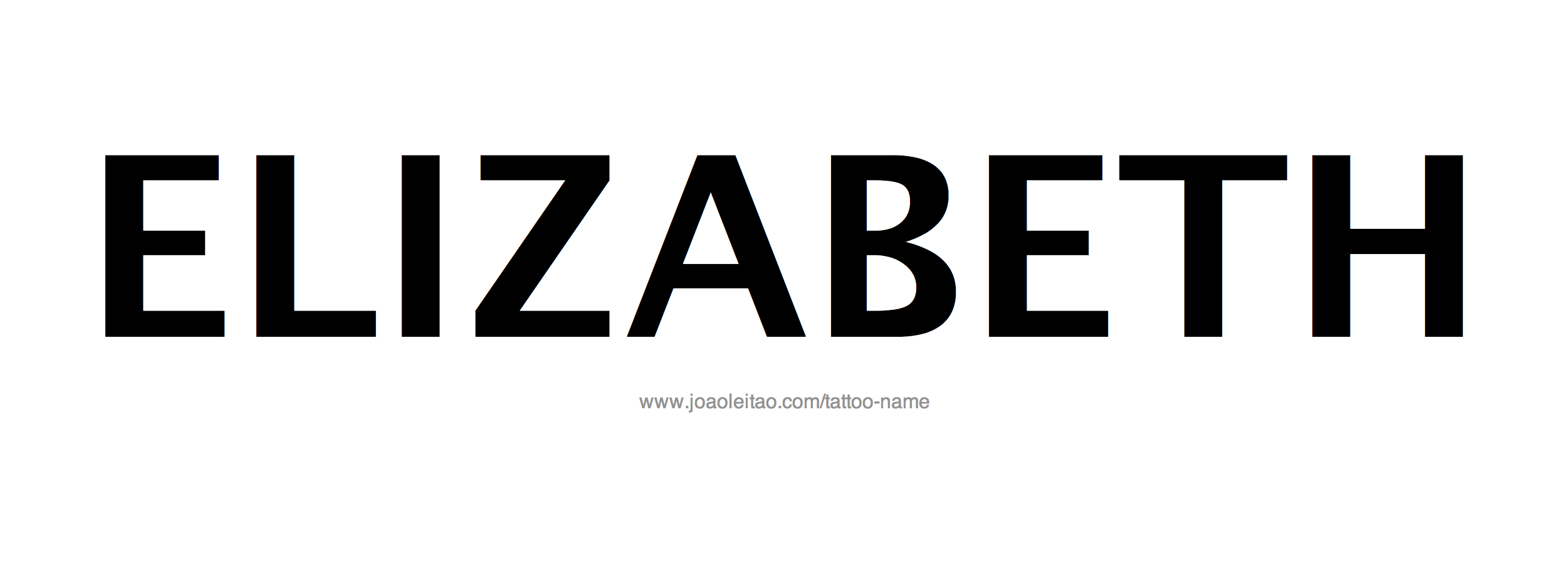 Elizabeth Name Tattoo Designs