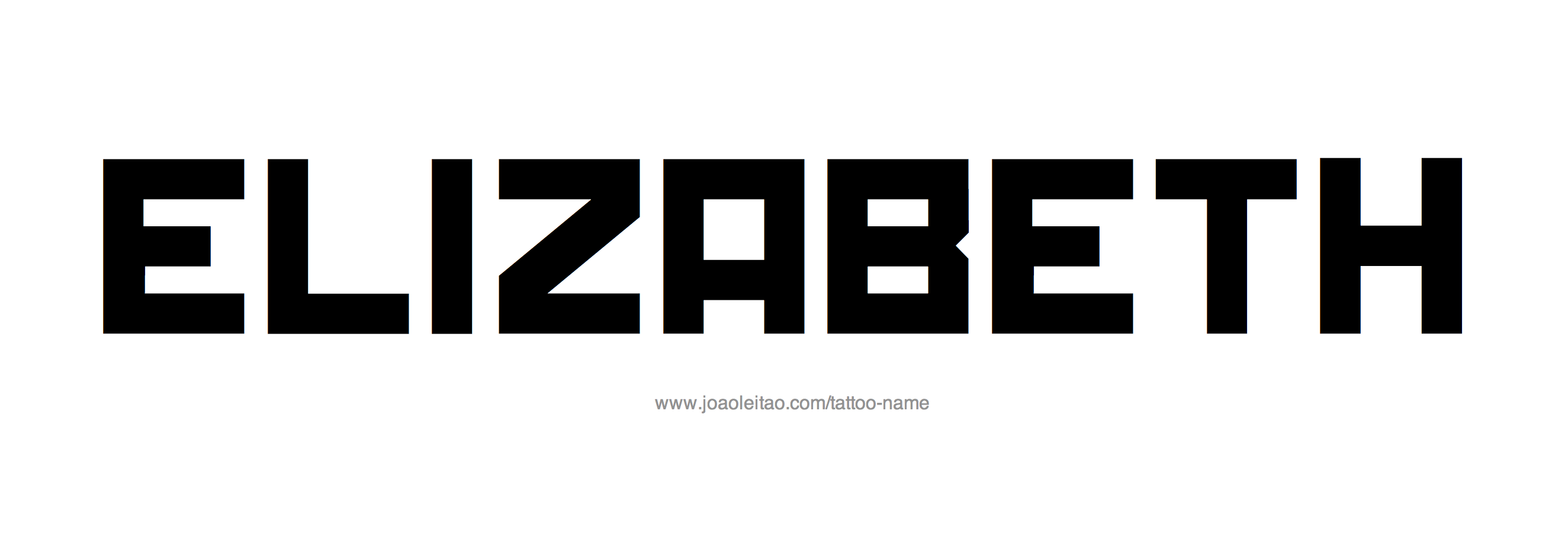 Elizabeth Name Tattoo Designs