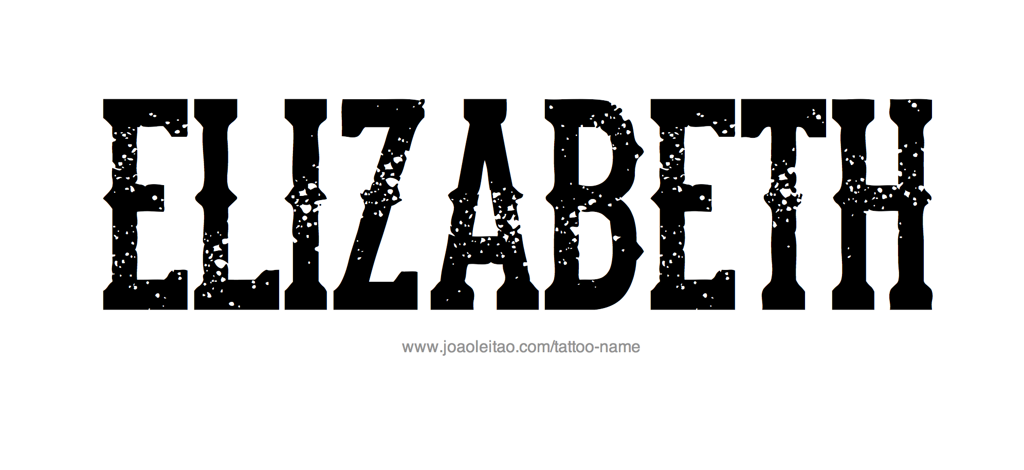 Elizabeth Name Tattoo Designs