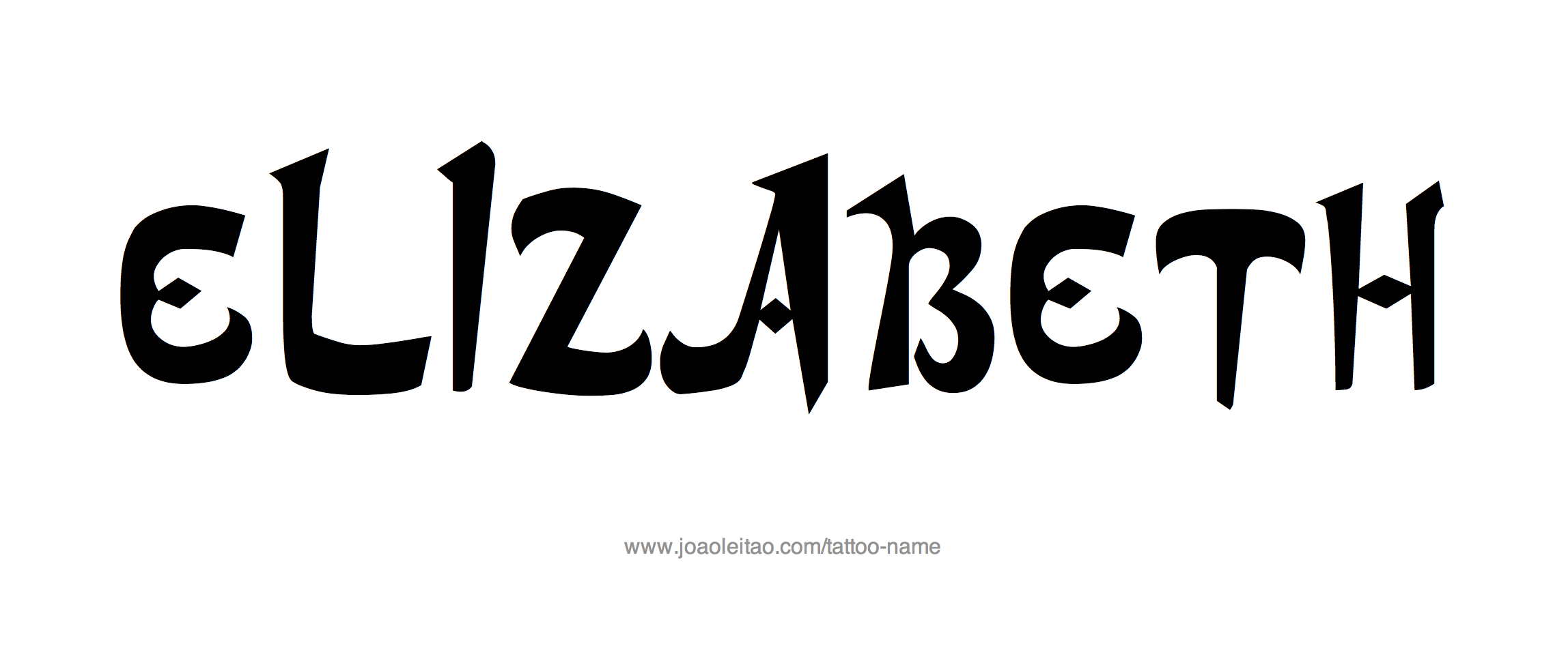 Elizabeth Name Tattoo Designs
