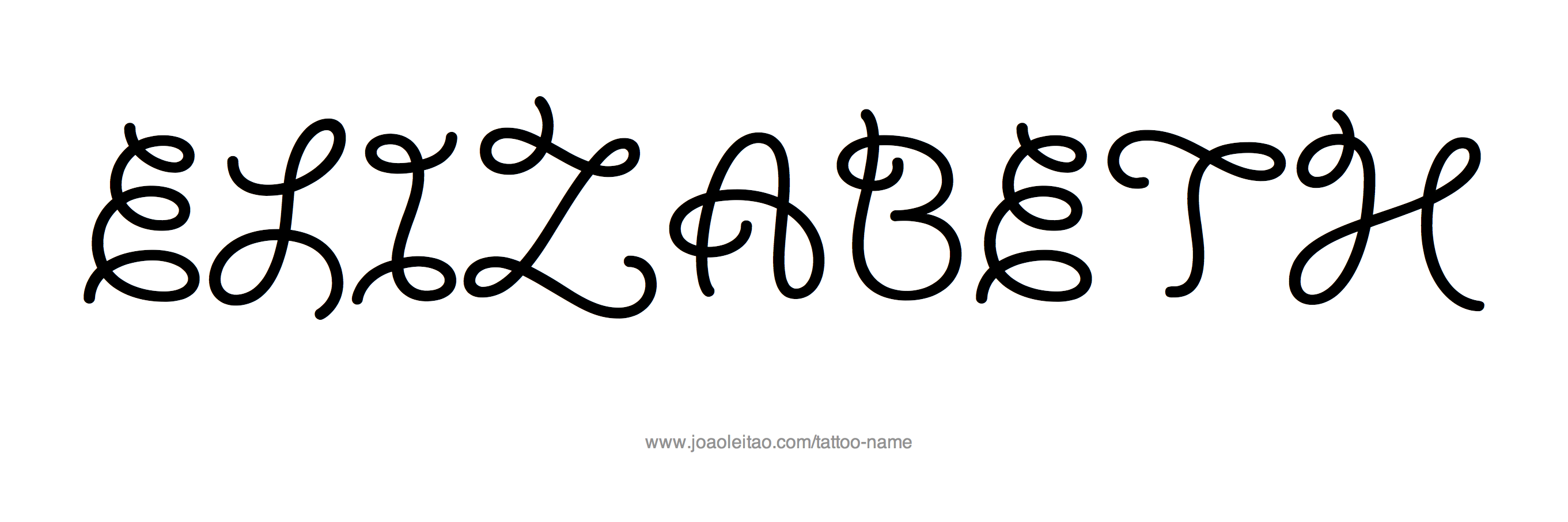 Elizabeth Name Tattoo Designs