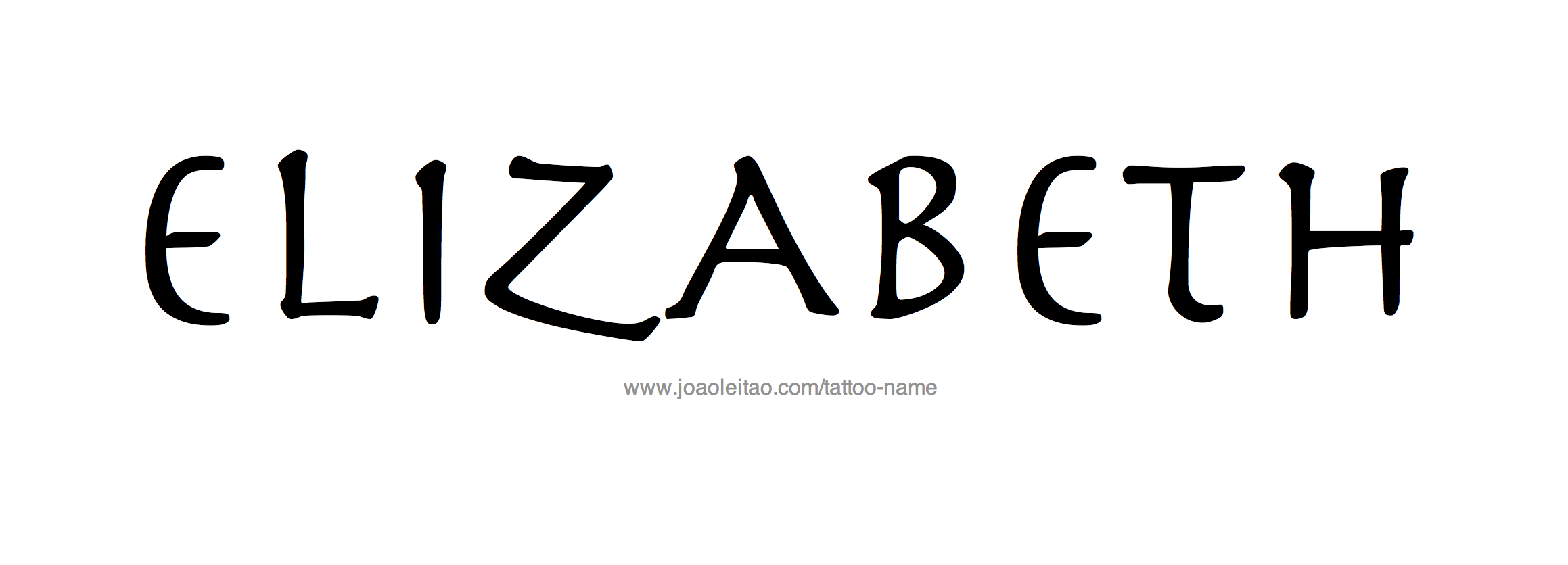Elizabeth Name Tattoo Designs