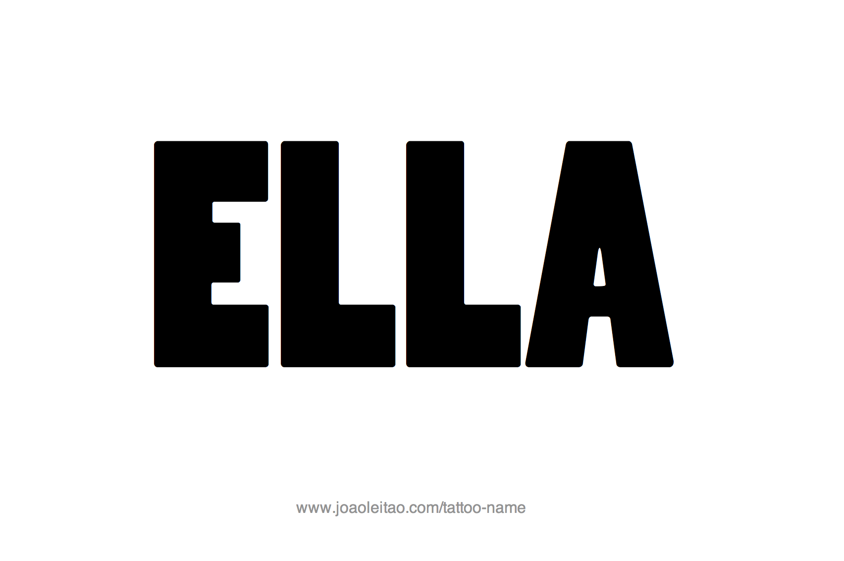 Ella Name Tattoo Designs