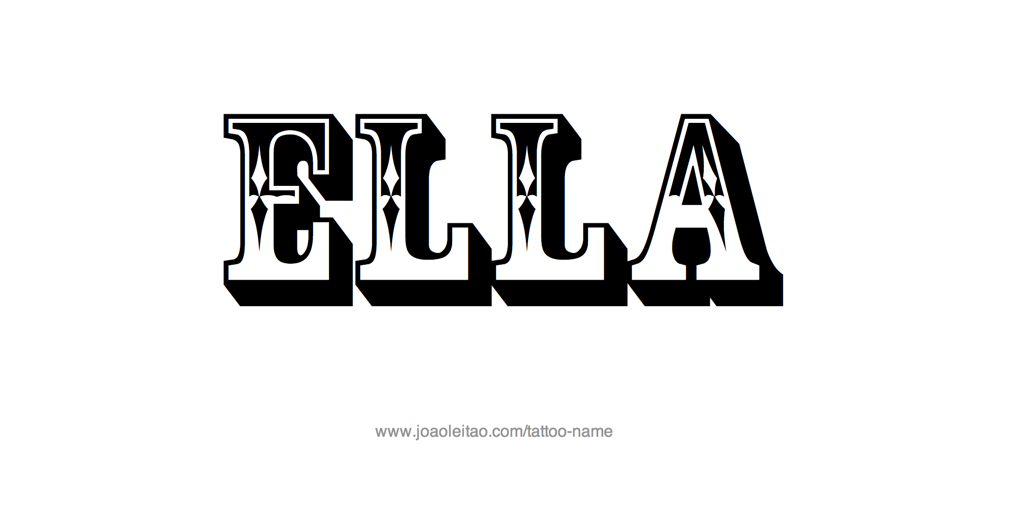 Ella Name Tattoo Designs