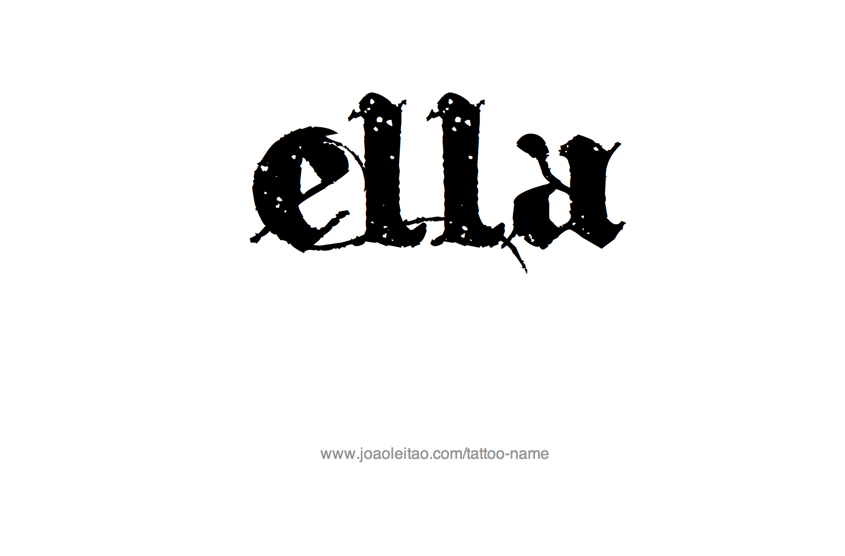 Ella Name Tattoo Designs
