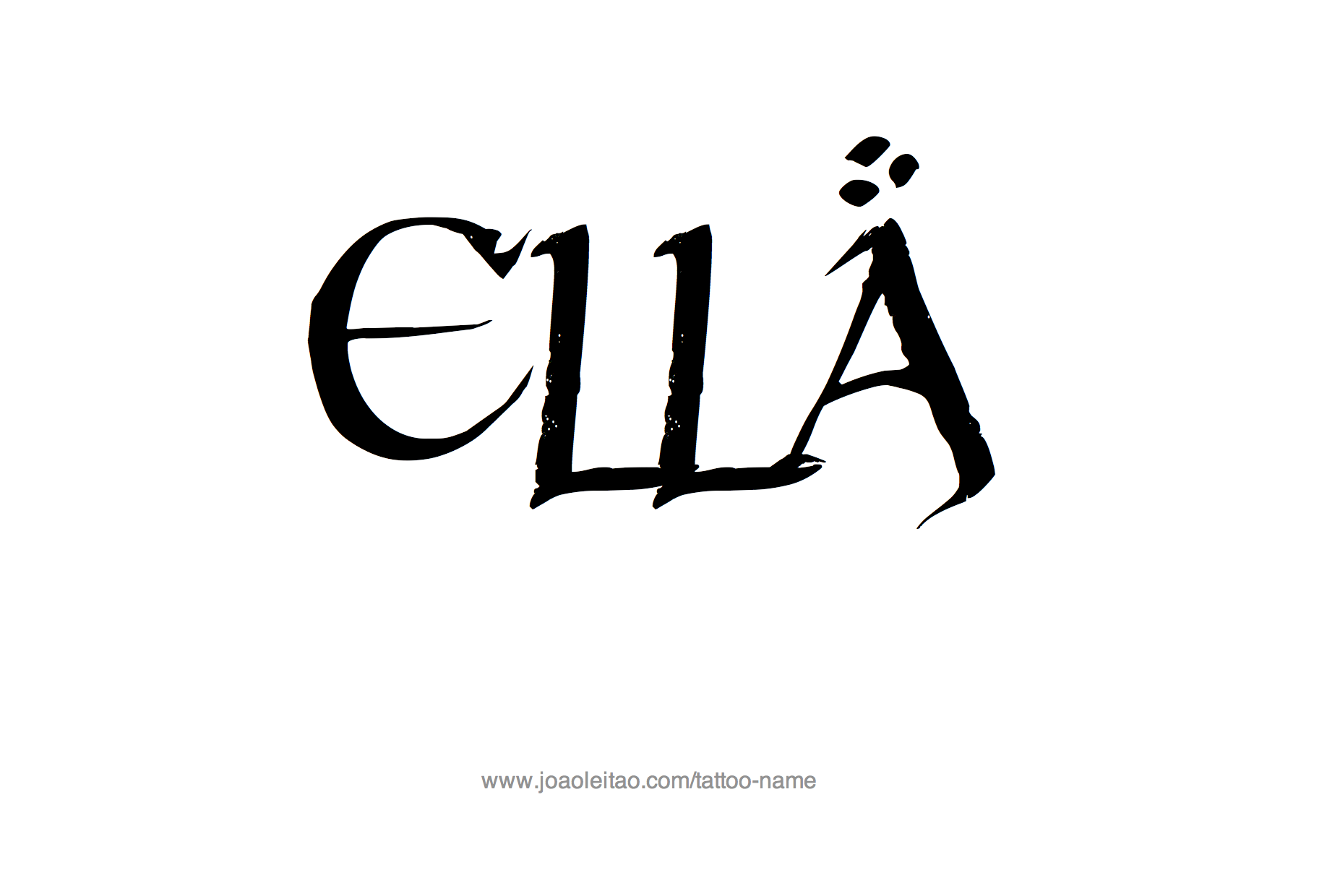 Ella Name Tattoo Designs