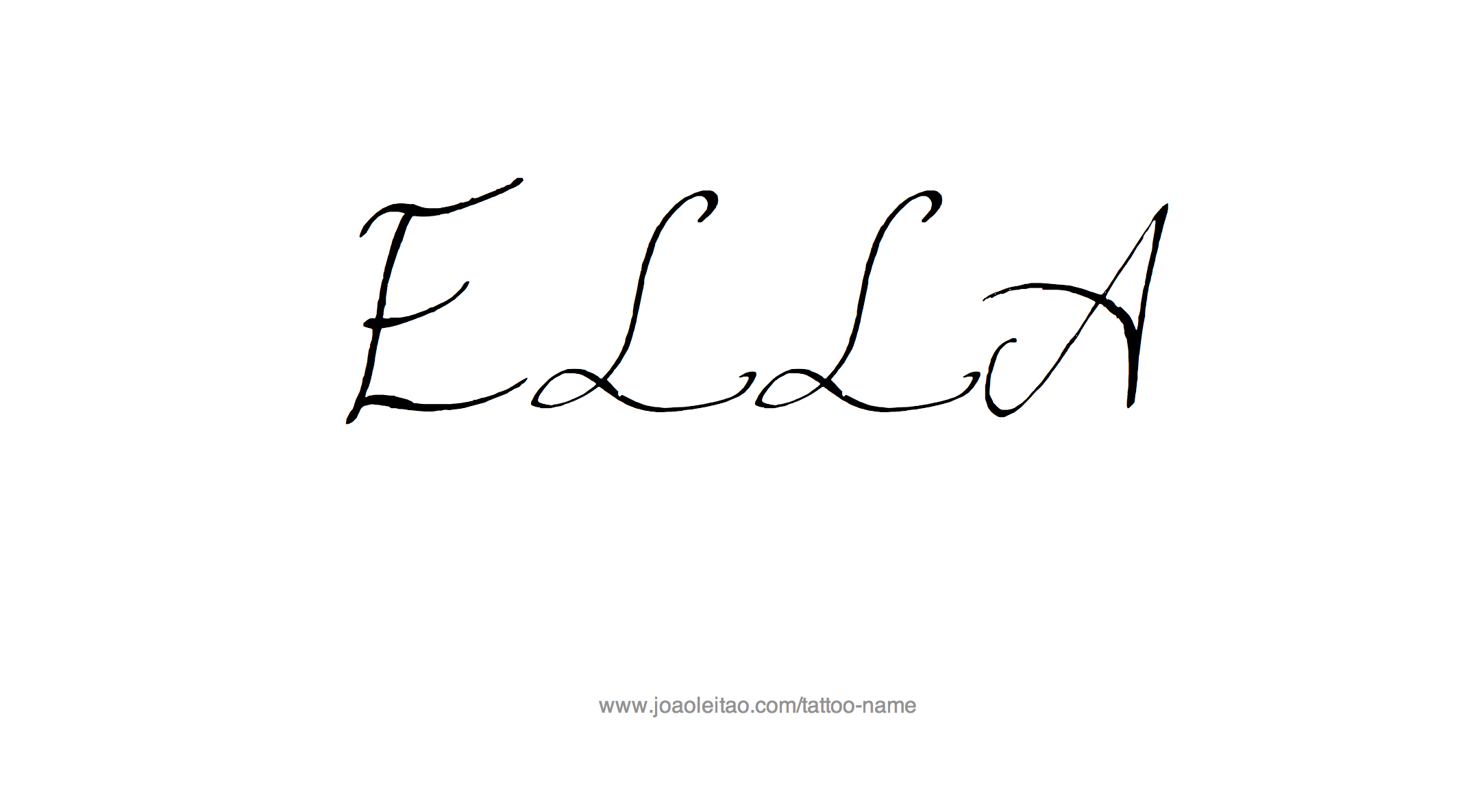 Ella Name Tattoo Designs