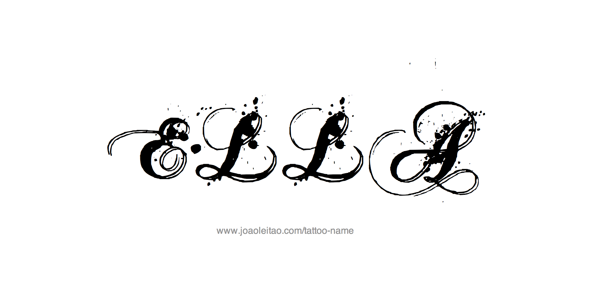 Ella Name Tattoo Designs