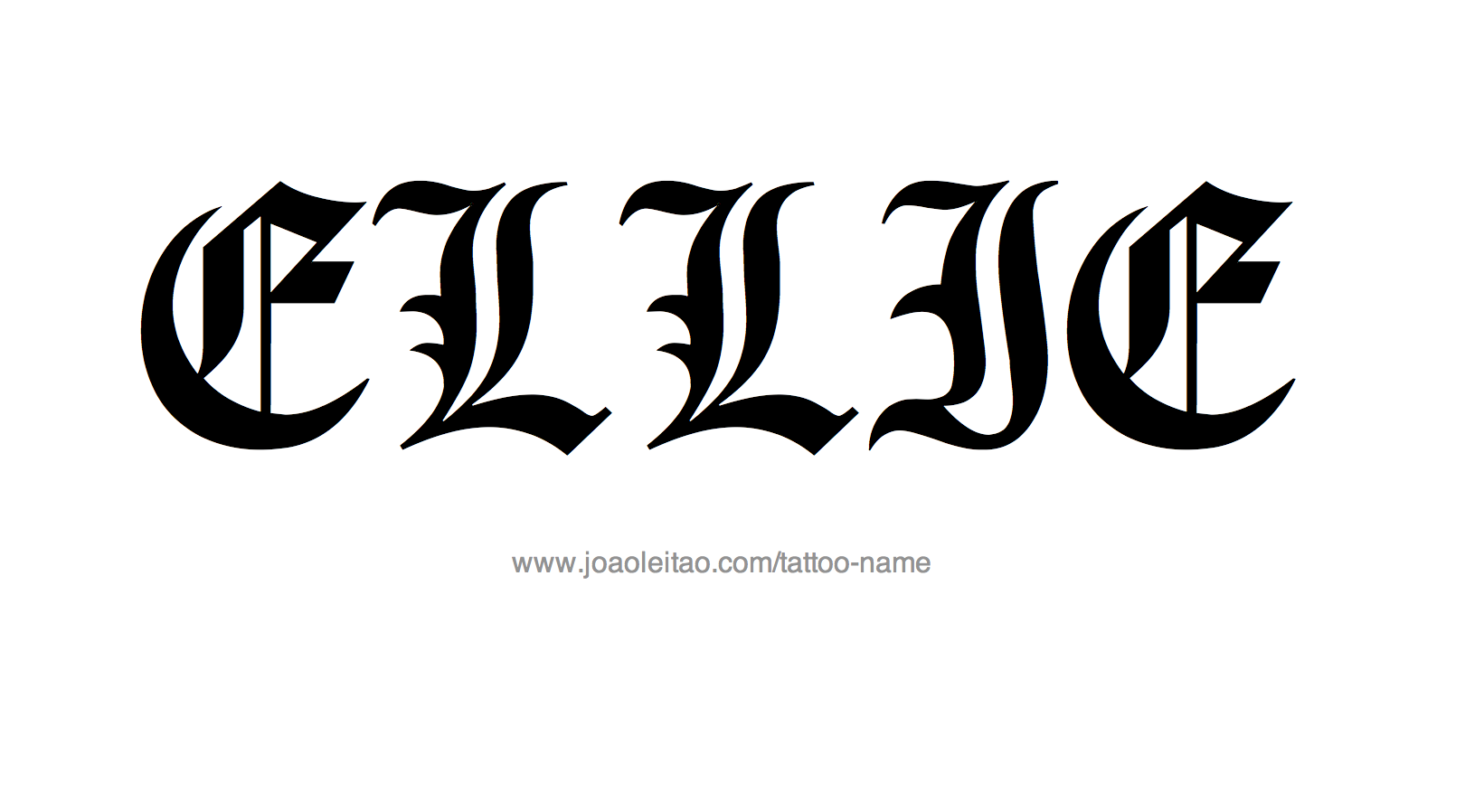 Ellie Name Tattoo Designs