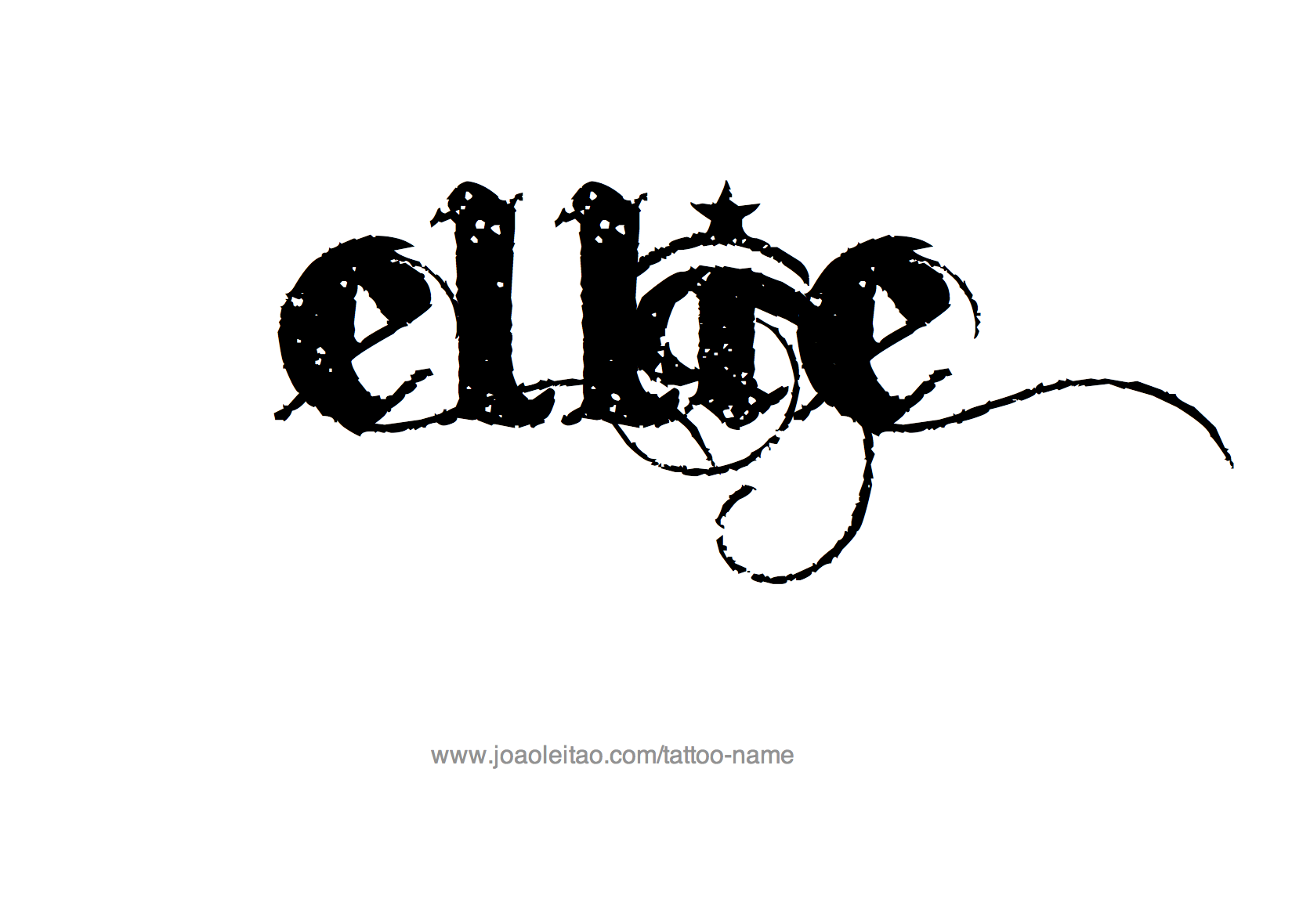 Ellie Name Tattoo Designs