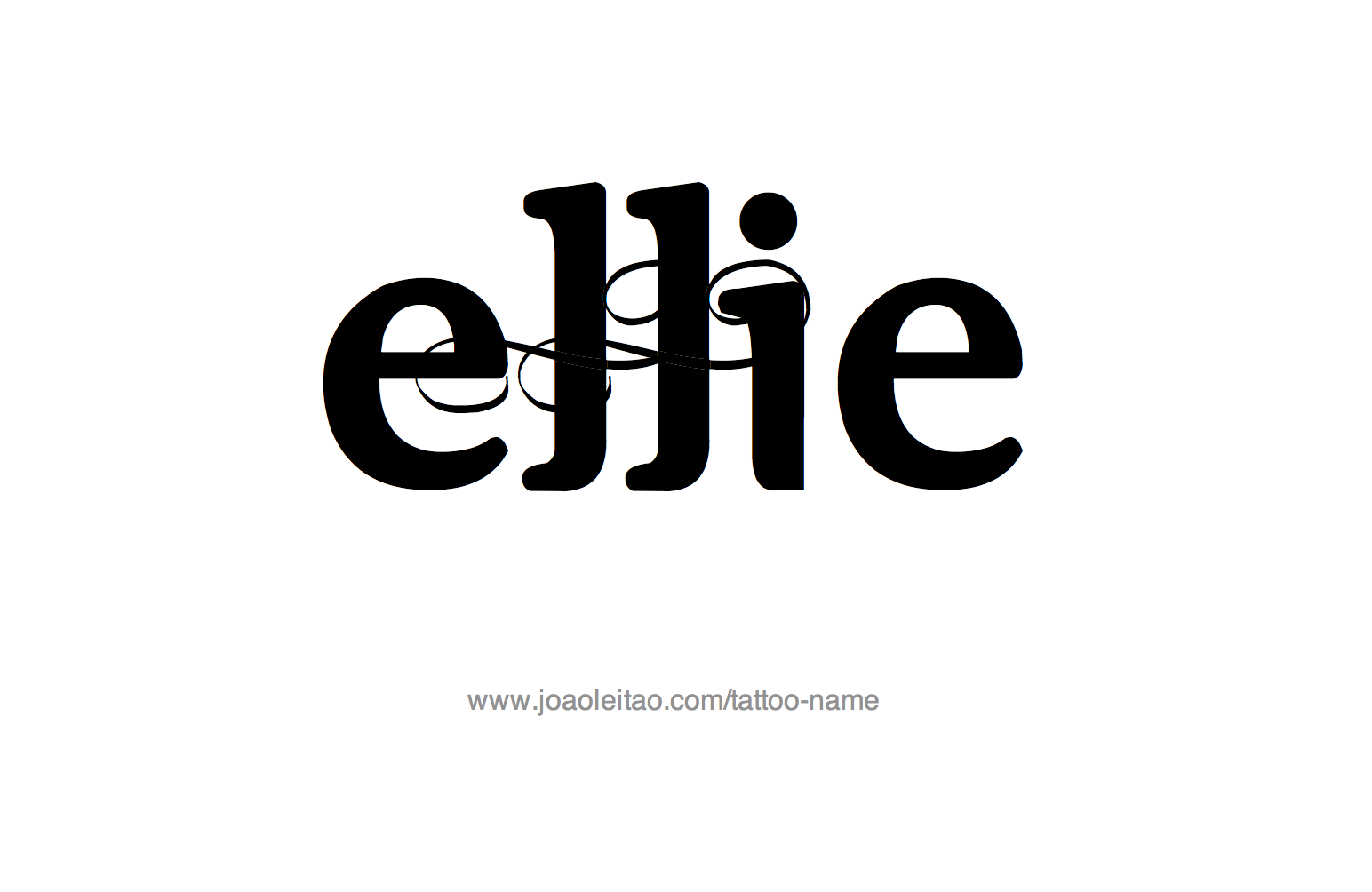 Ellie Name Tattoo Designs
