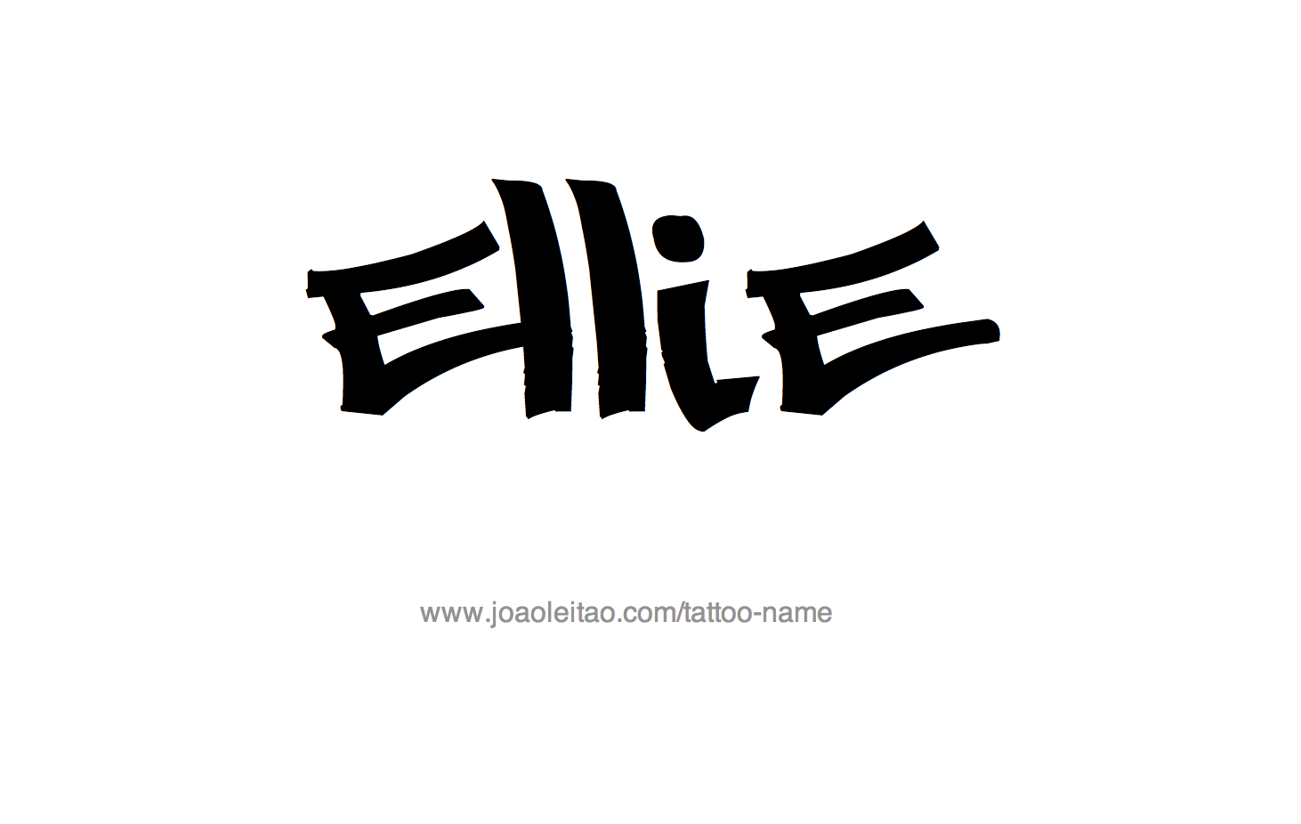 Ellie Name Tattoo Designs