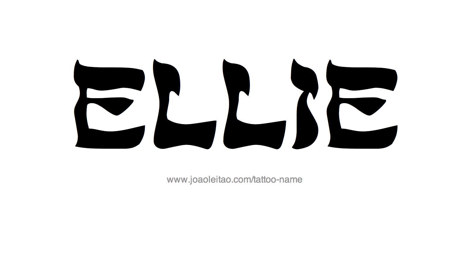 Ellie Name Tattoo Designs