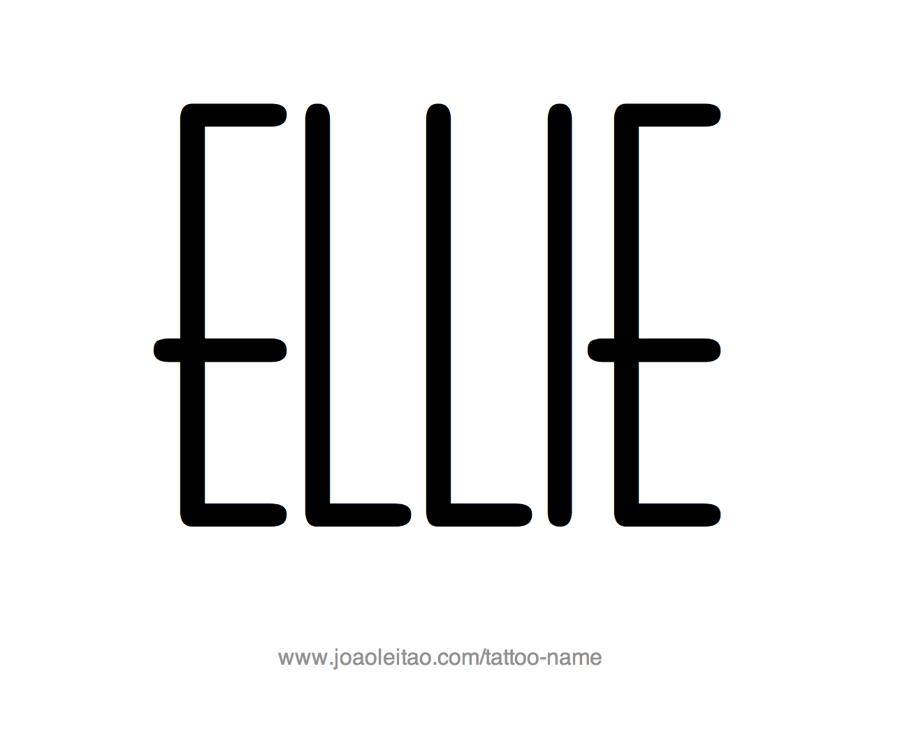 Ellie Name Tattoo Designs