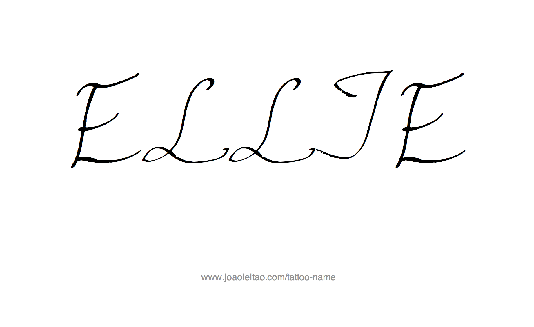 Ellie Name Tattoo Designs