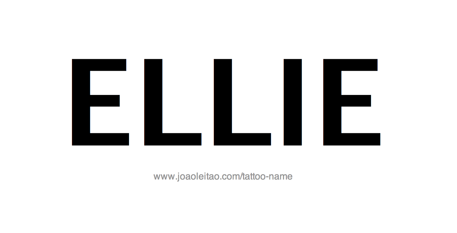Ellie Name Tattoo Designs