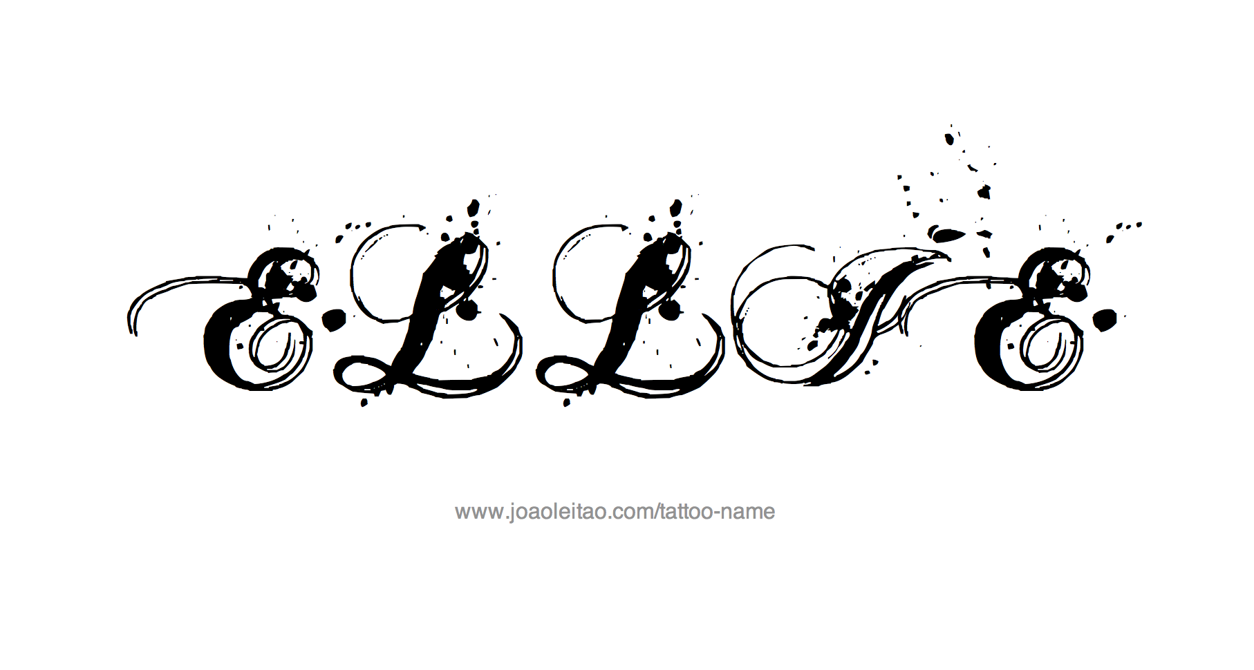 Ellie Name Tattoo Designs