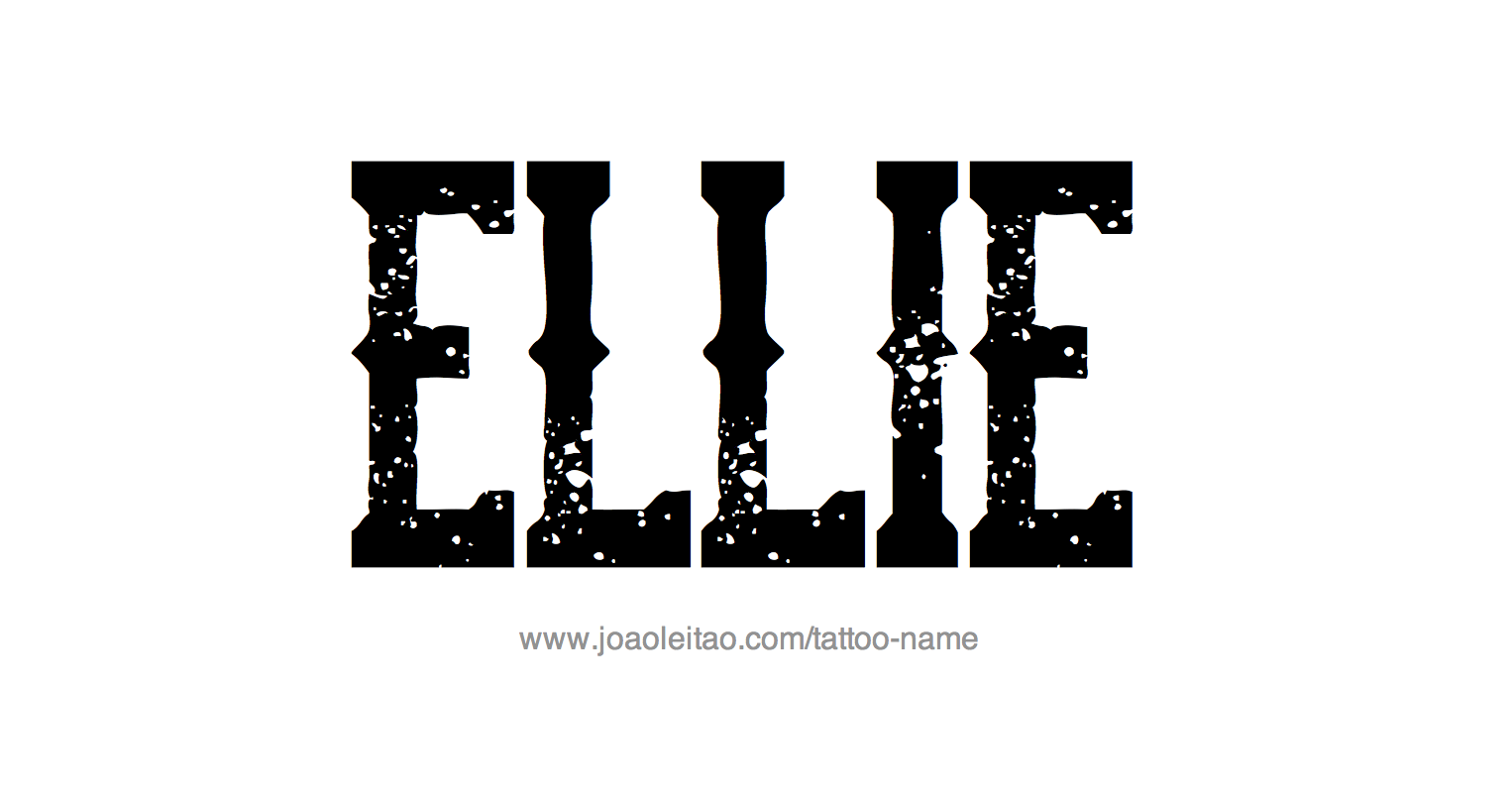 Ellie Name Tattoo Designs